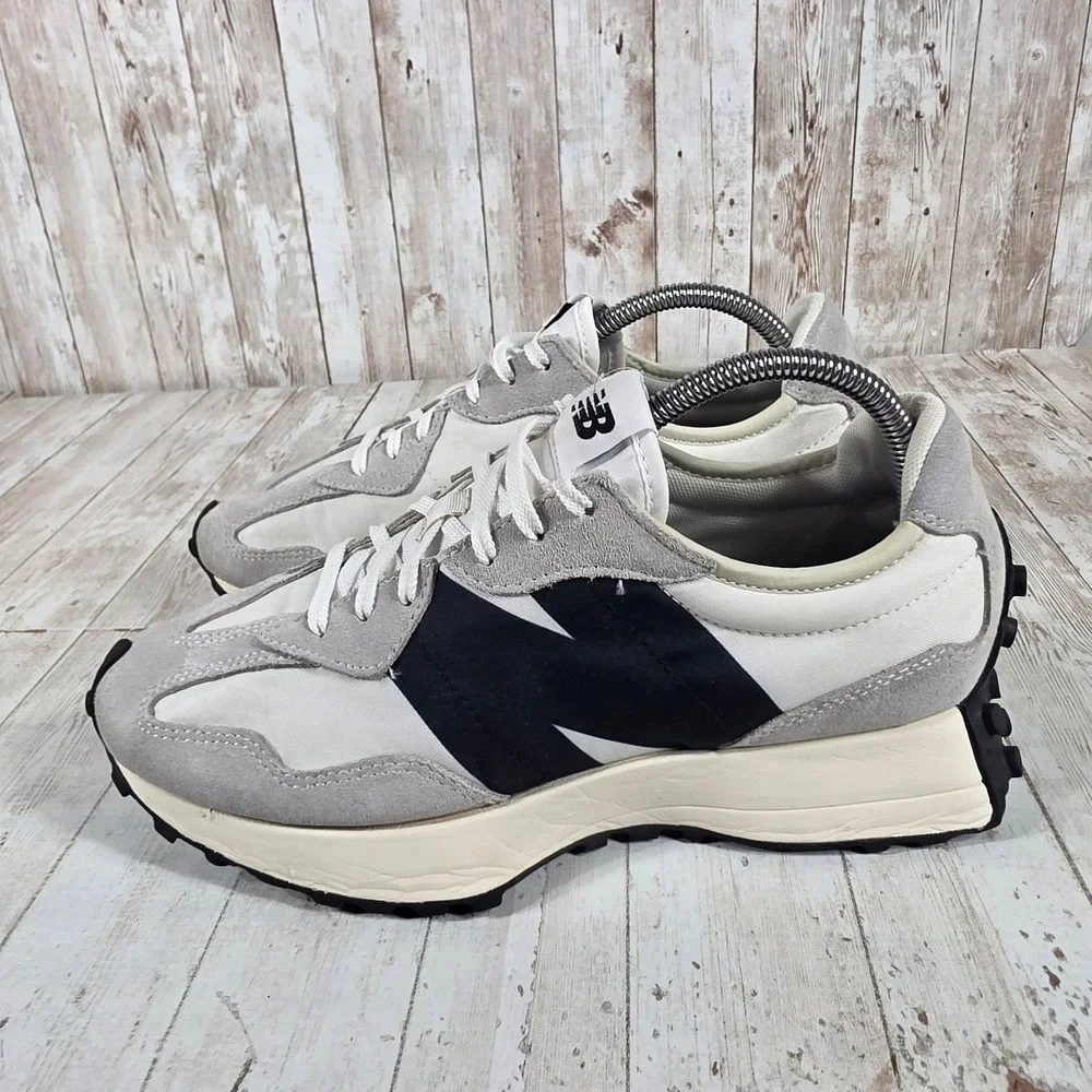 New Balance | Shoes | New Balance 327 Sea Salt Black Suede Sneakers ...
